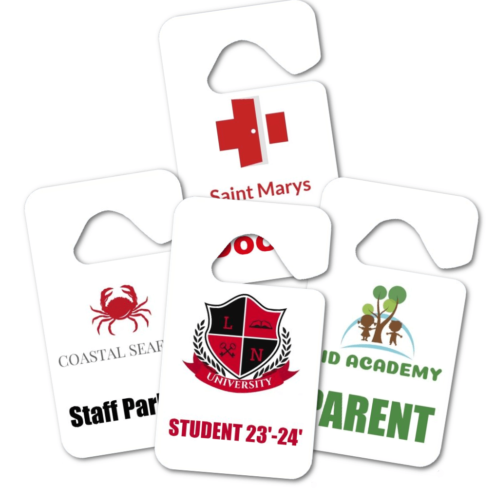 Custom Rear View Mirror Hang Tags Visible Durable All Things ID All Things Identification