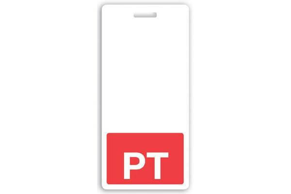 Vertical Red PT Physical Therapist Badge Buddy – All Things Identification