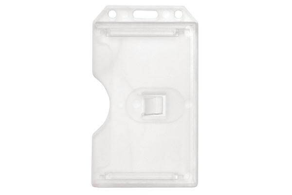 50 - Clear Rigid Hard Plastic Vertical 2-Sided Multi-Card Holder 2.38 ...