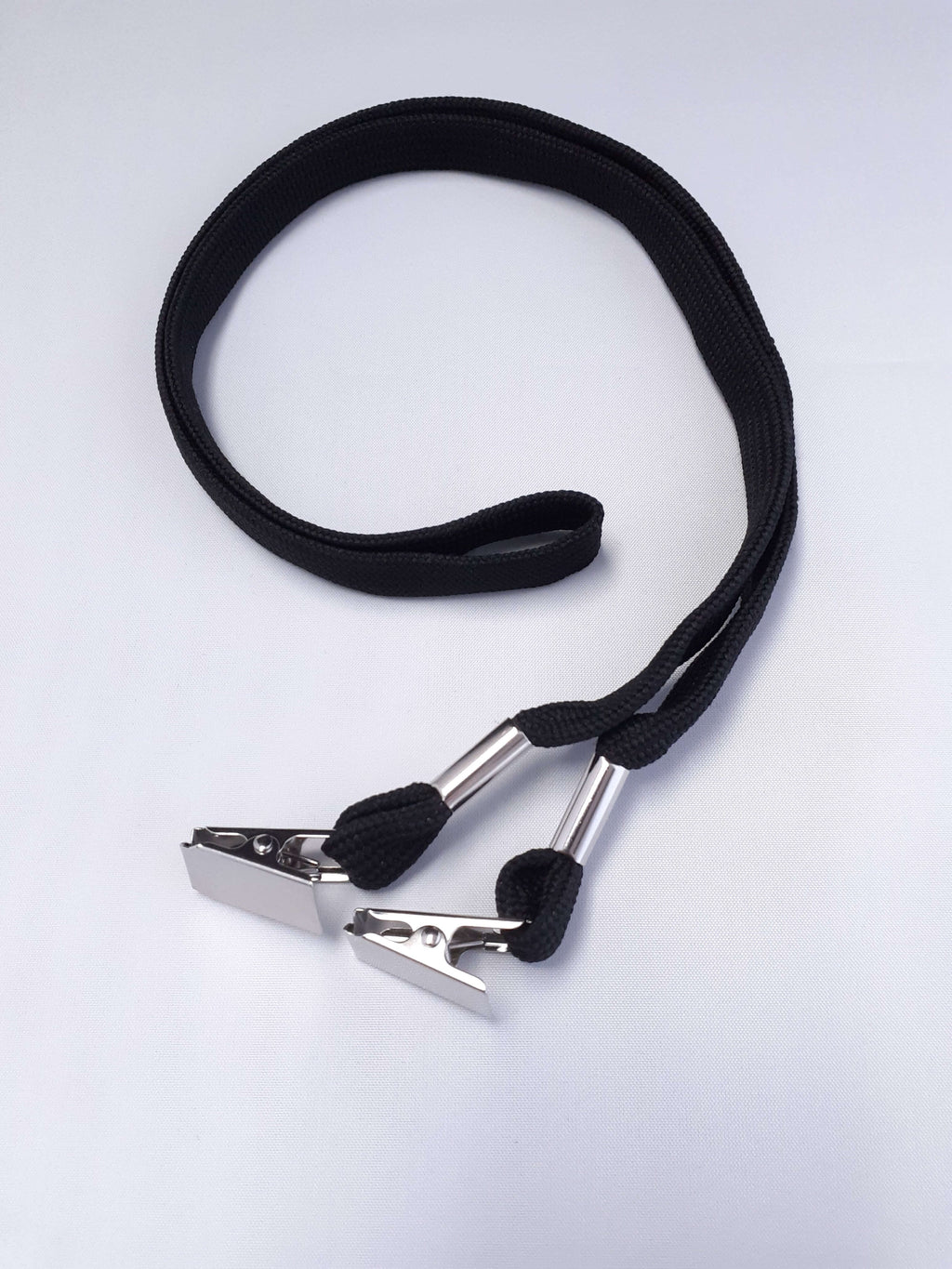 100 3/8" Double Clip Lanyards - Bulldog Clips – All Things Identification