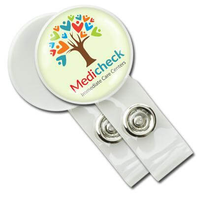 White Custom Badge Clips - 100 – All Things Identification