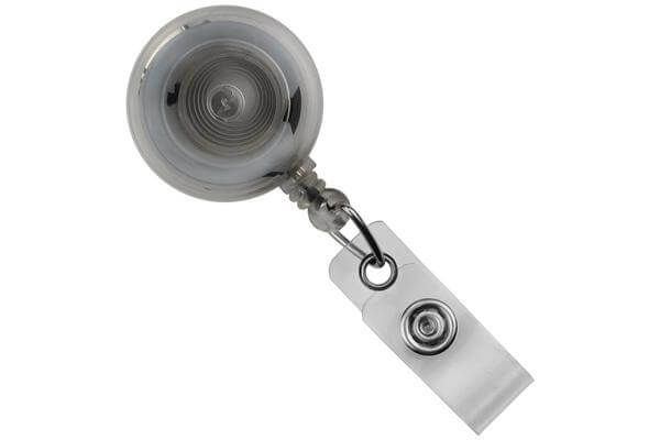 Clear Translucent Round Badge Reel With Strap And Slide Clip - 25 – All ...