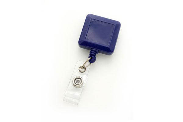 Royal Blue Square Badge Reel With Strap And Slide Clip - 25 – All ...
