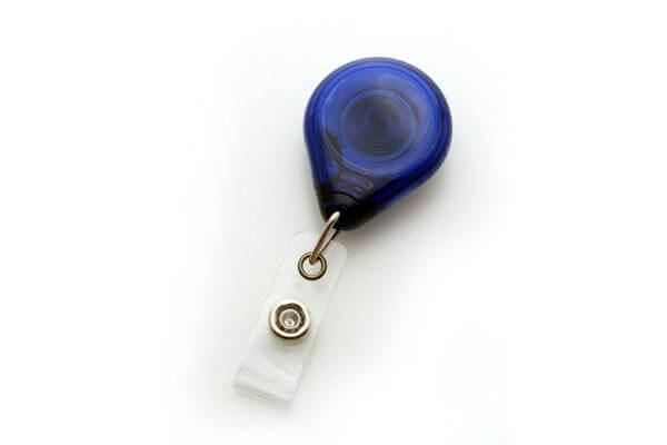 Translucent Royal Blue Premium Badge Reel With Strap And Slide Clip ...