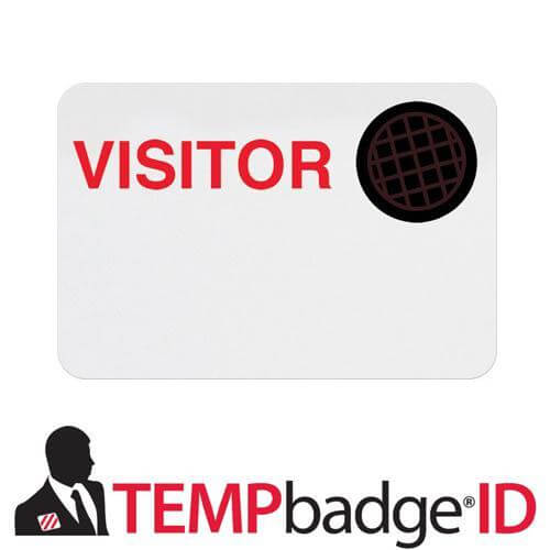 TempBadge Writable Adhesive "Visitor" Badge BackPart with Expiring Tim ...