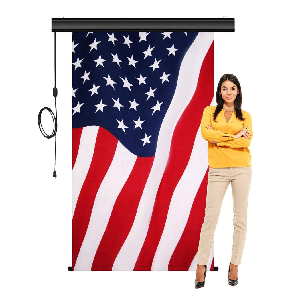 Black Casing, 48" x 84" - DIGITAL PRINT Motorized Photo Backdrop with ...